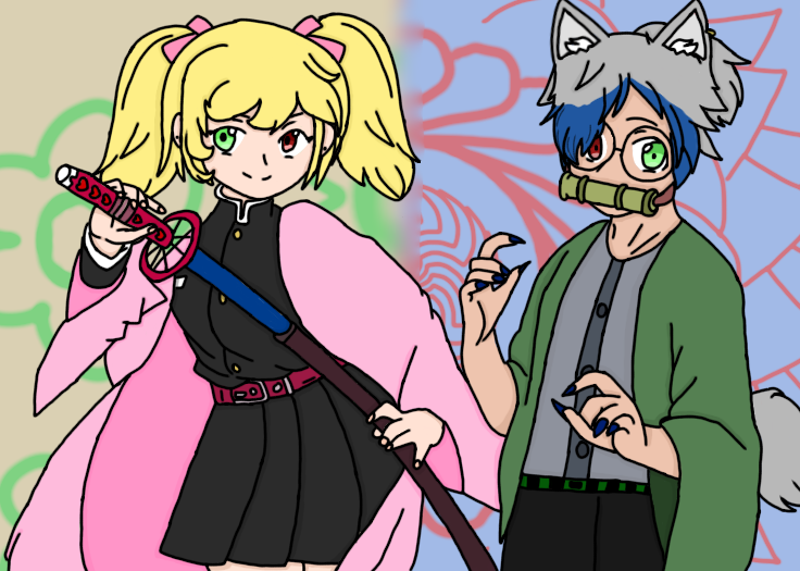 Deven & Emily Demon Slayer AU - ibisPaint