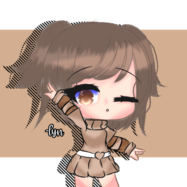 fan art and line art my oc.gacha life - ibisPaint