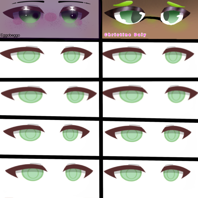 Green eye chain - ibisPaint