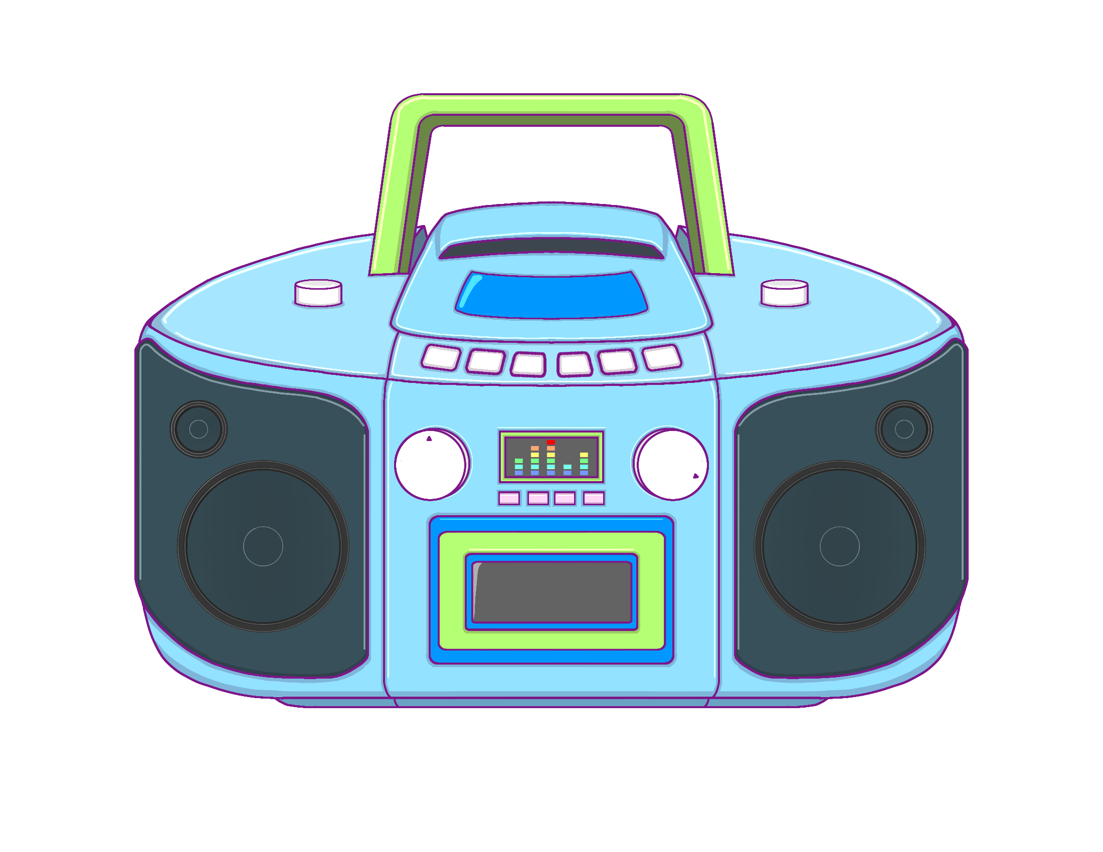 Y2K CD Stereo Boom box - ibisPaint