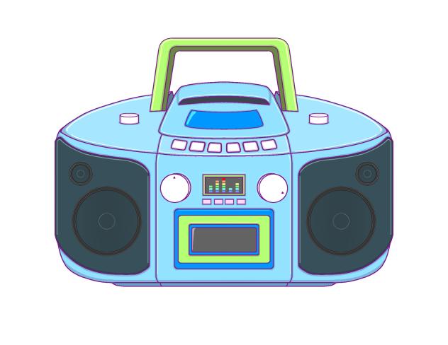Y2K CD Stereo Boom box - ibisPaint