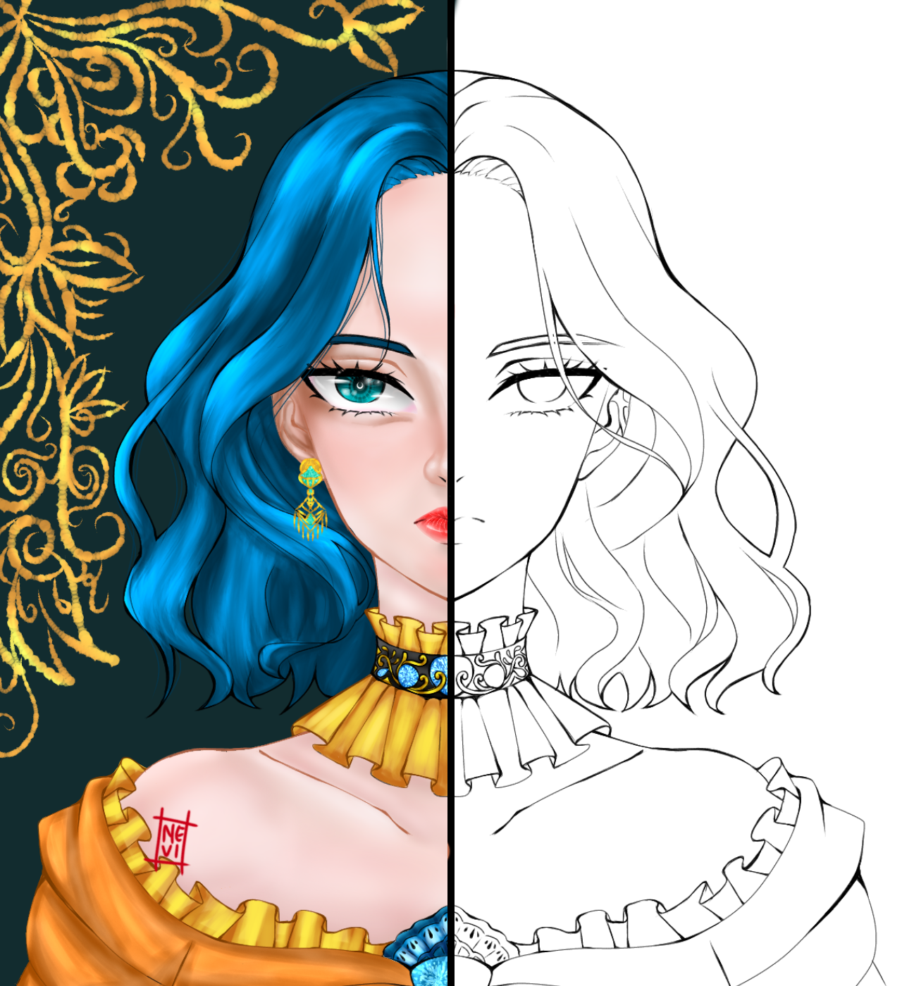 Challange with my bestie - ibisPaint