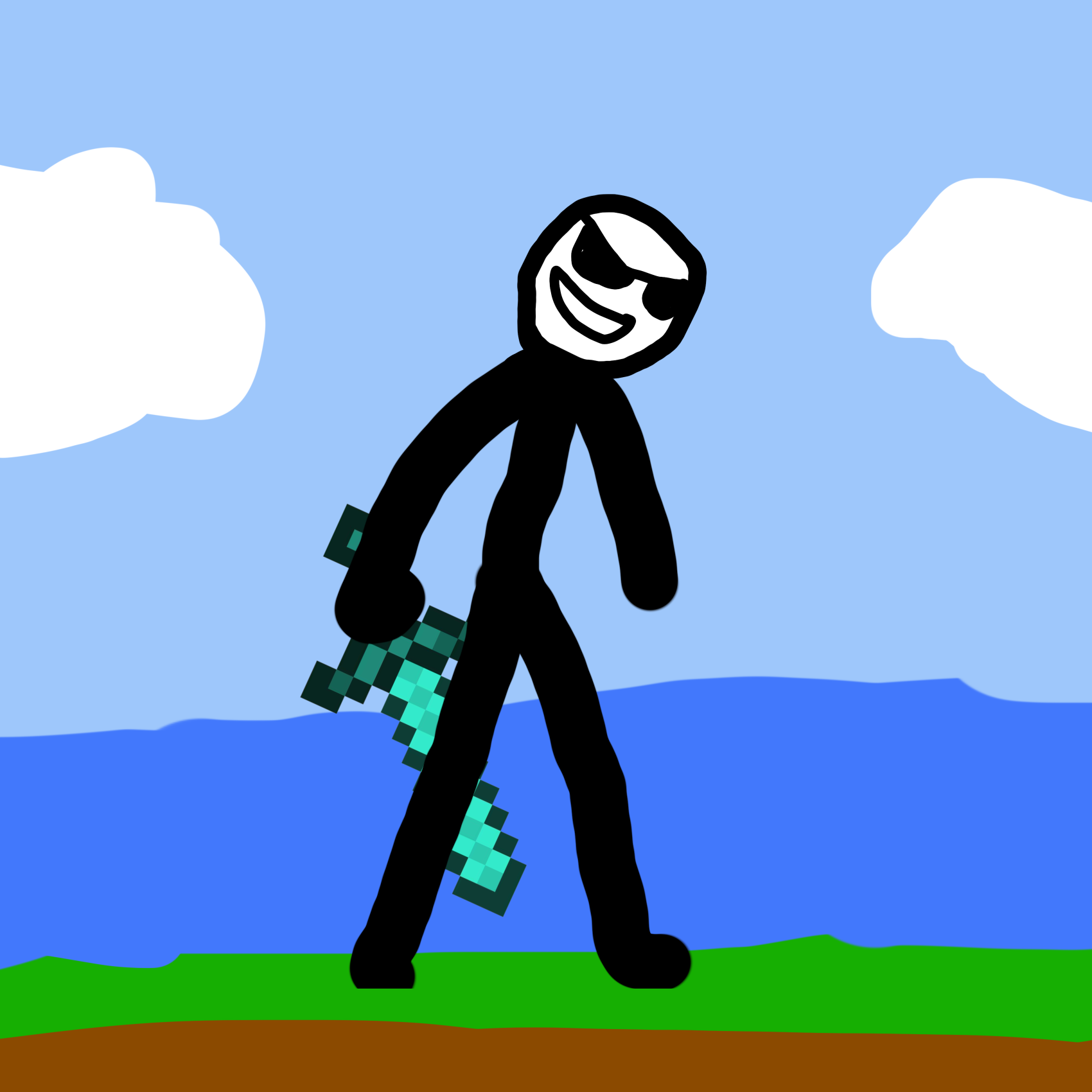 Stickman en minecraft - ibisPaint