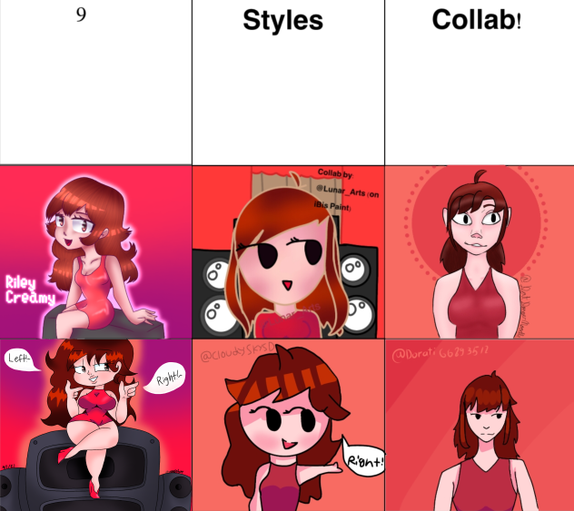 9 styles collab!!!! - ibisPaint