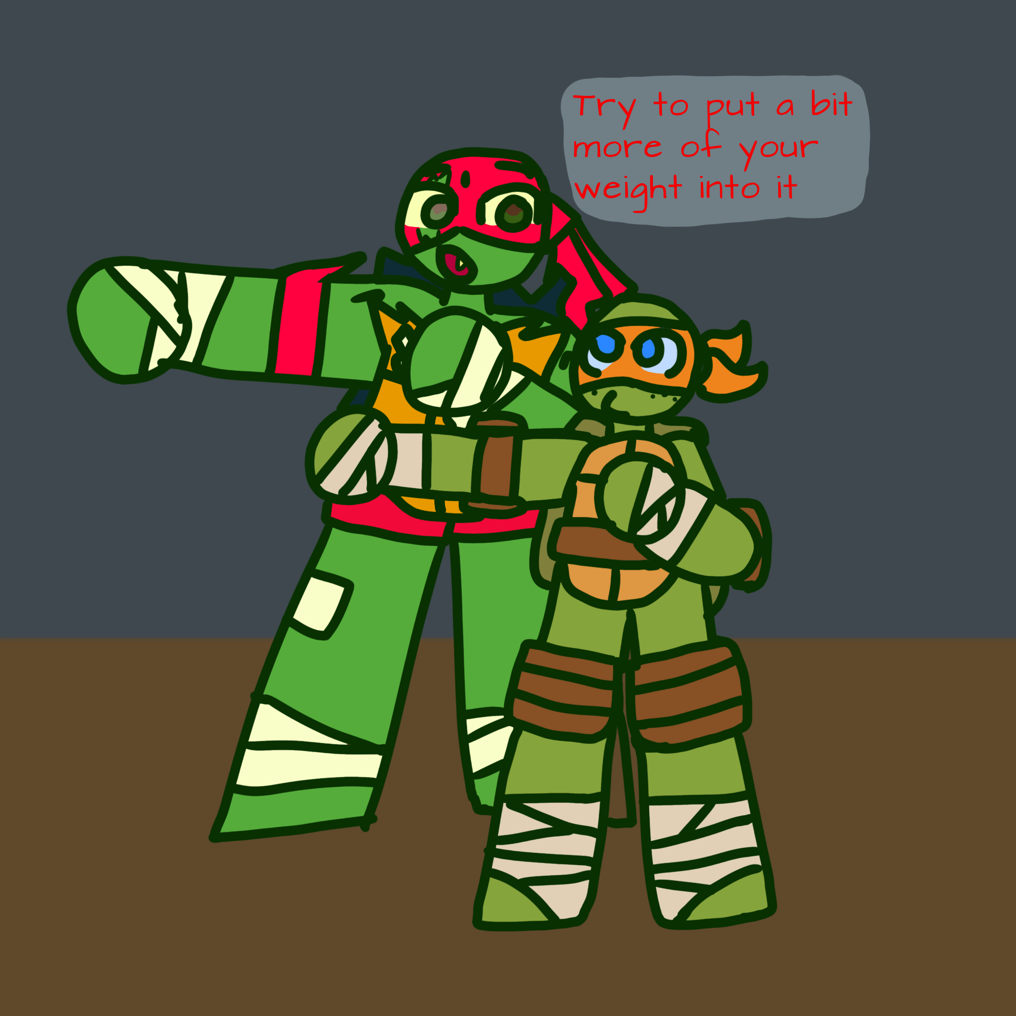 2018 Raph helps 2012 Mikey - ibisPaint