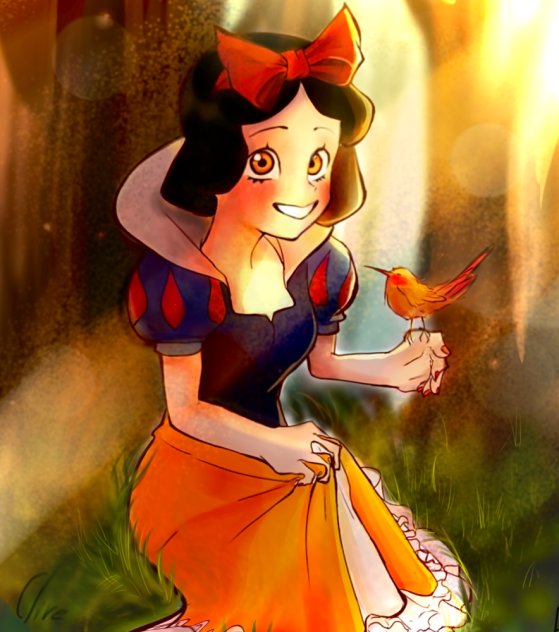 Snow white in cartoon style - ibisPaint