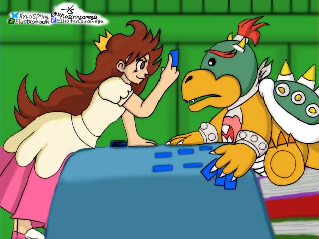 Mario LLG Princess Peach vs Bowser Jr. - ibisPaint