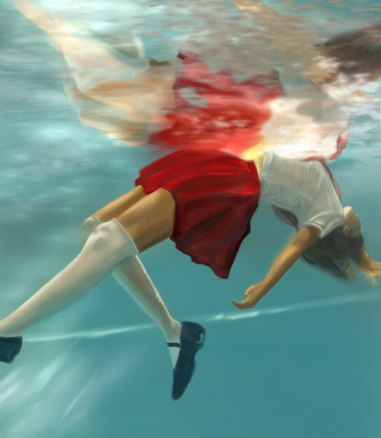 drowning girl - ibisPaint