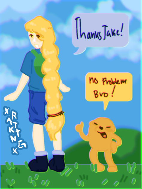just a lil doodle of fin and jake - ibisPaint