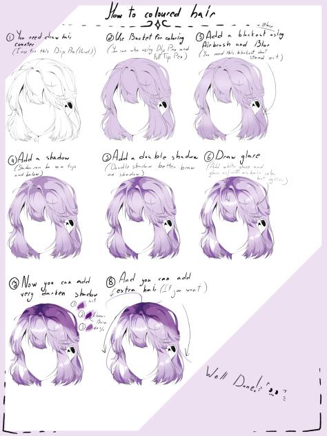 How to coloured hair - ibisPaint