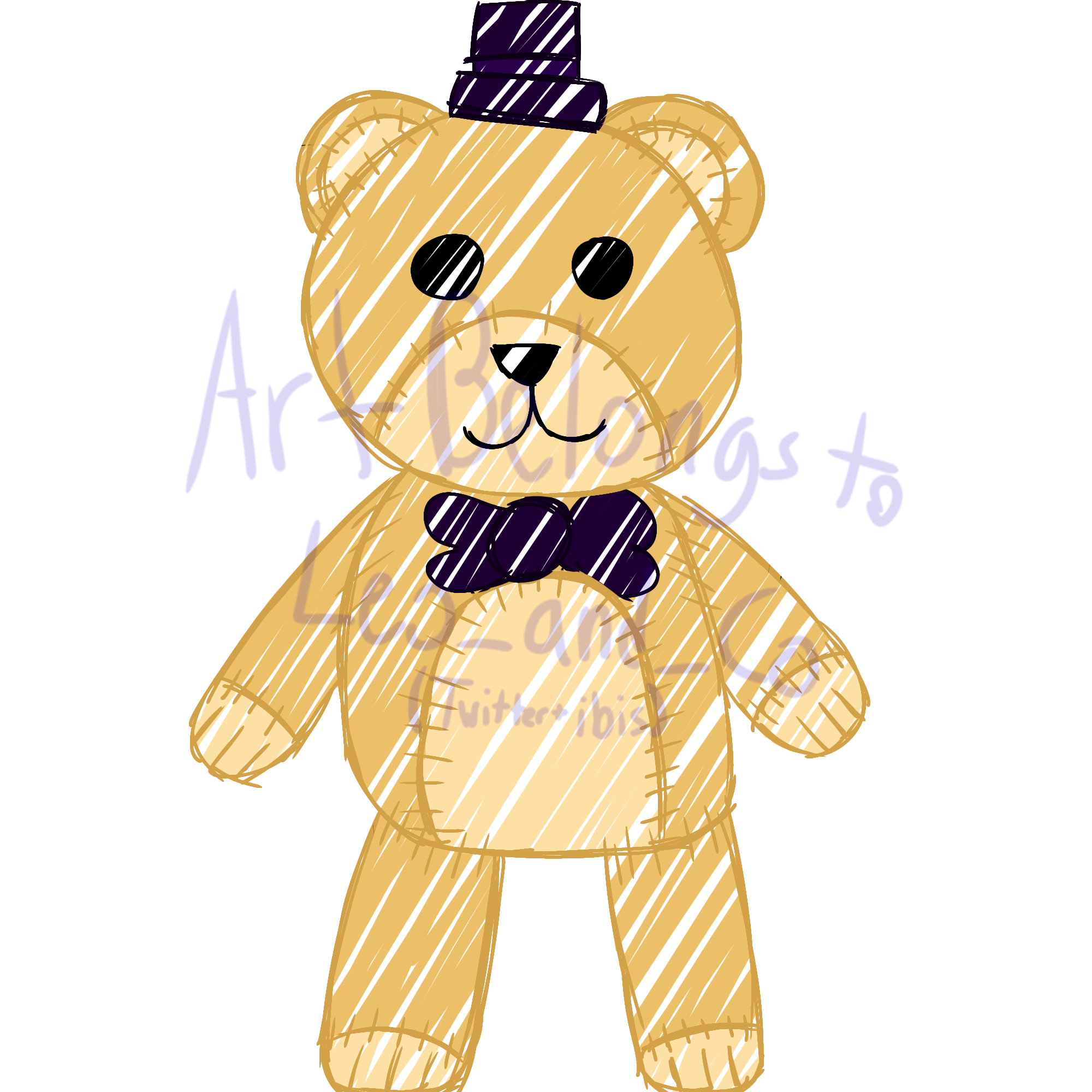 FredBear Plush from FNAF 4 - ibisPaint