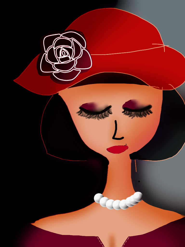Girl with hat - ibisPaint