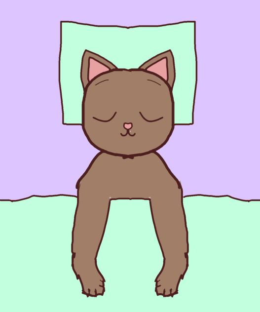 The cat is sleeping 🐱 котик спит 😼 - ibisPaint