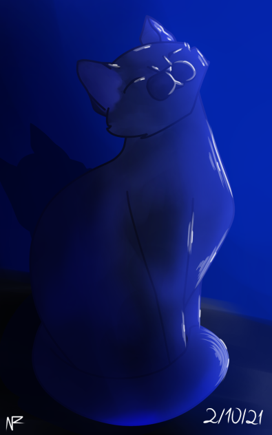 blue cat. - ibisPaint