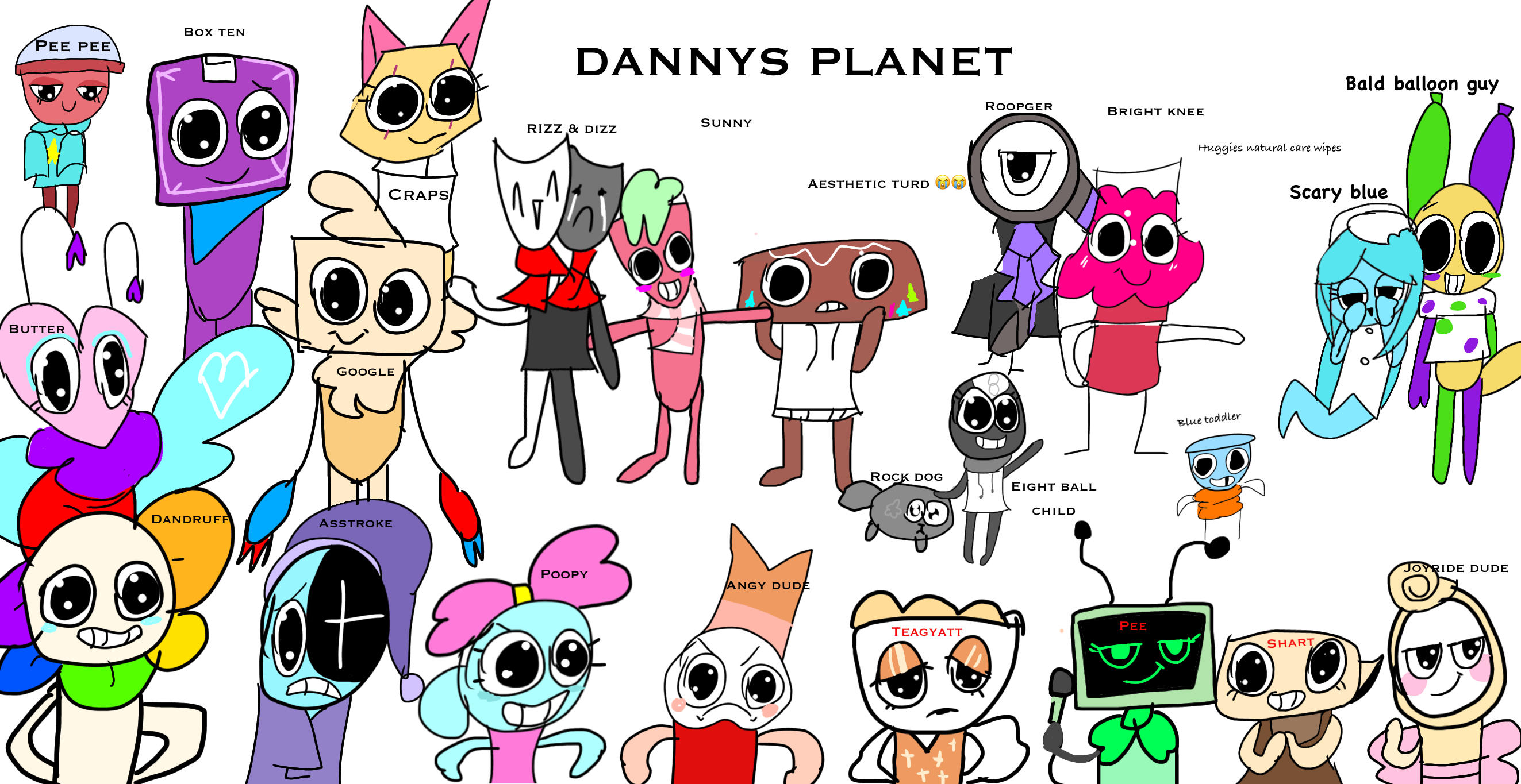 DANNYS PLANET WITH NEW CHARACTERS - ibisPaint