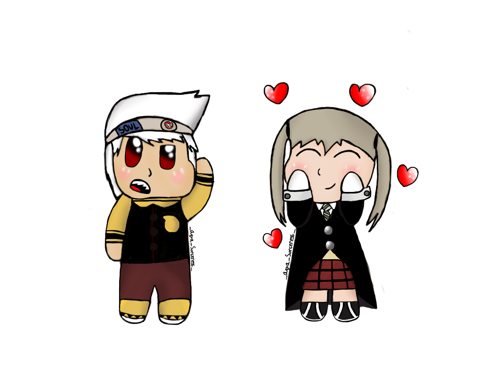 Soul Eater Chibis Maka and Soul - ibisPaint