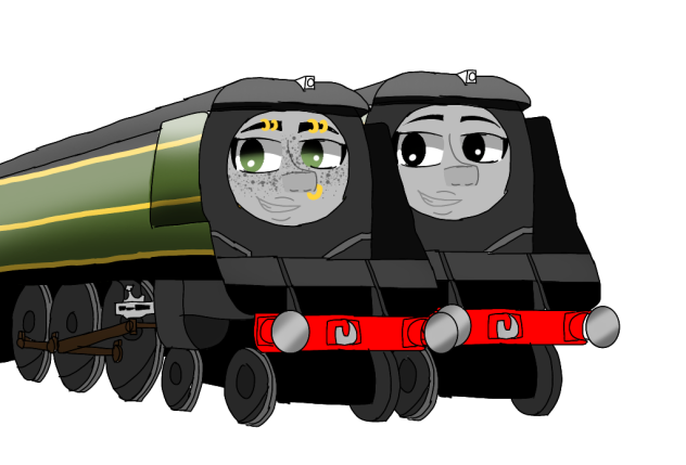 Stacey (my oc) and Miranda (not my oc) - ibisPaint