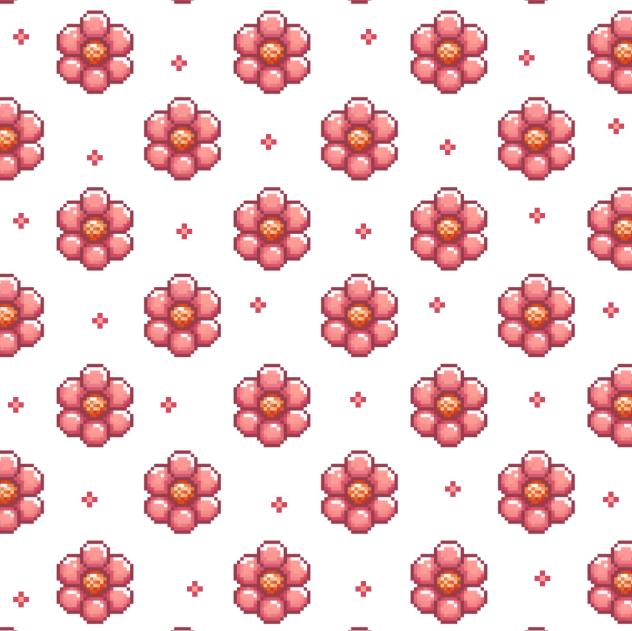 pink rose pattern 1 - ibisPaint