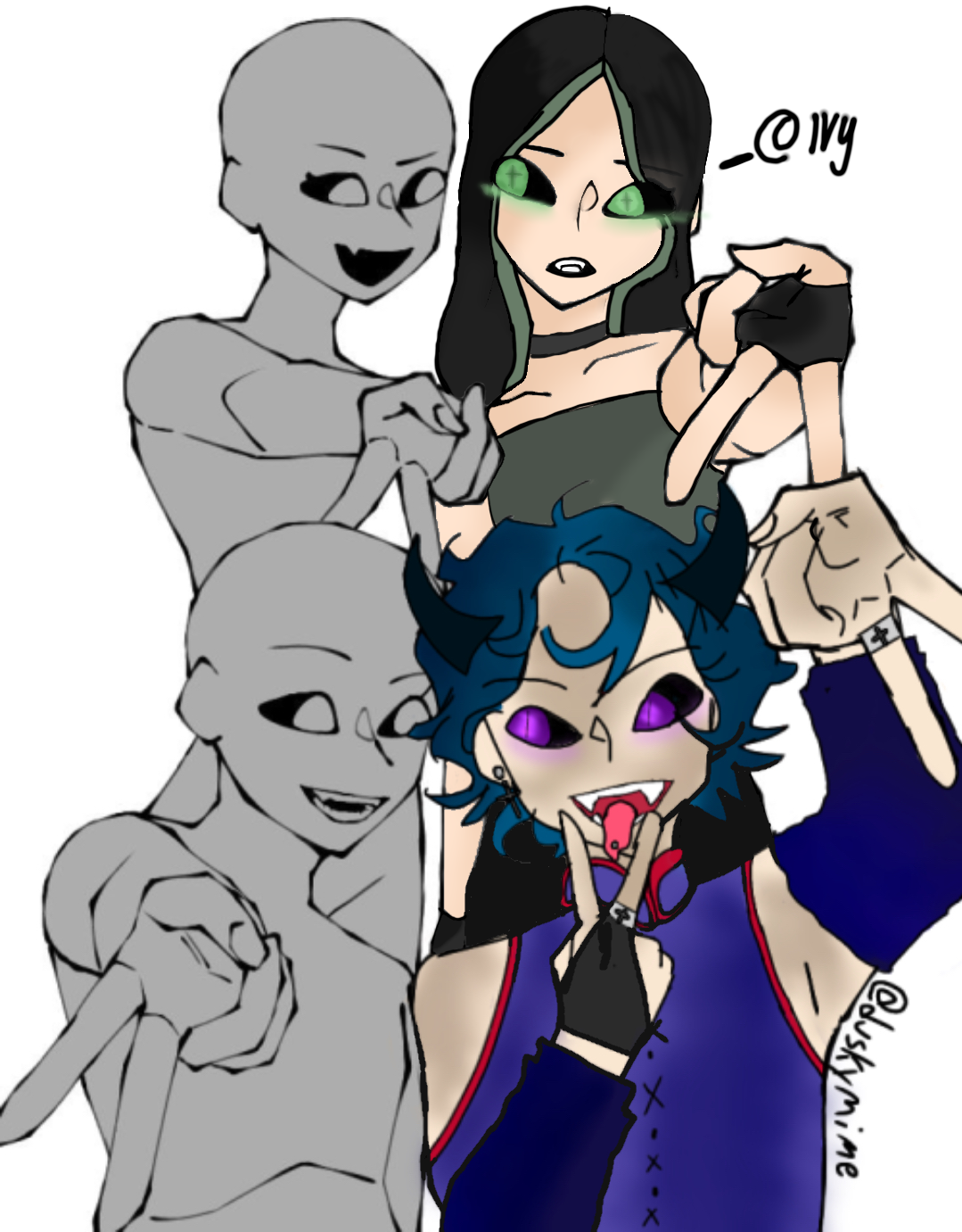 Demon or angle oc colab - ibisPaint