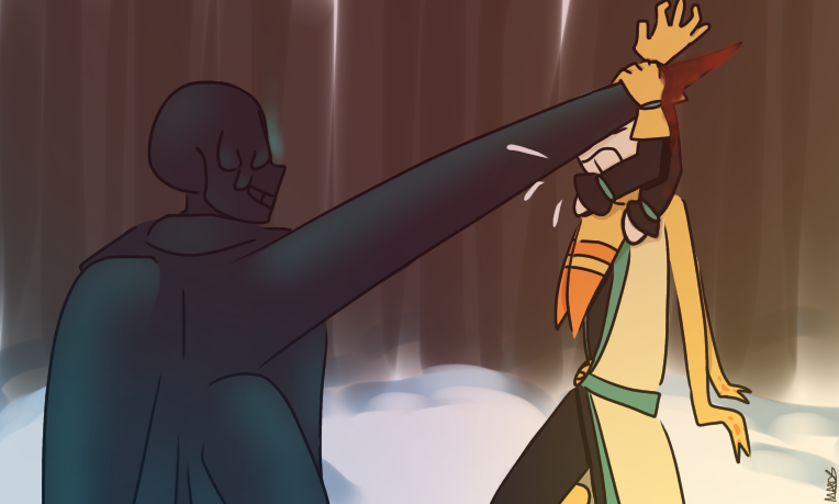 Dreamtale bros fighting - ibisPaint