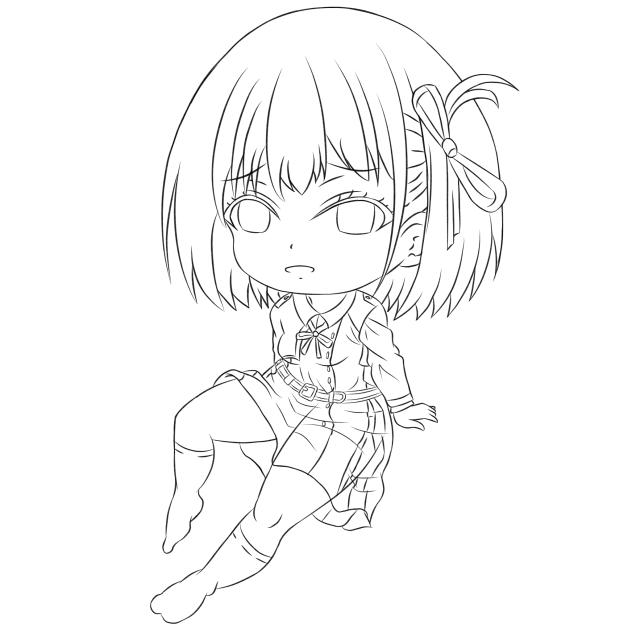 chisato chibi lineart - ibisPaint