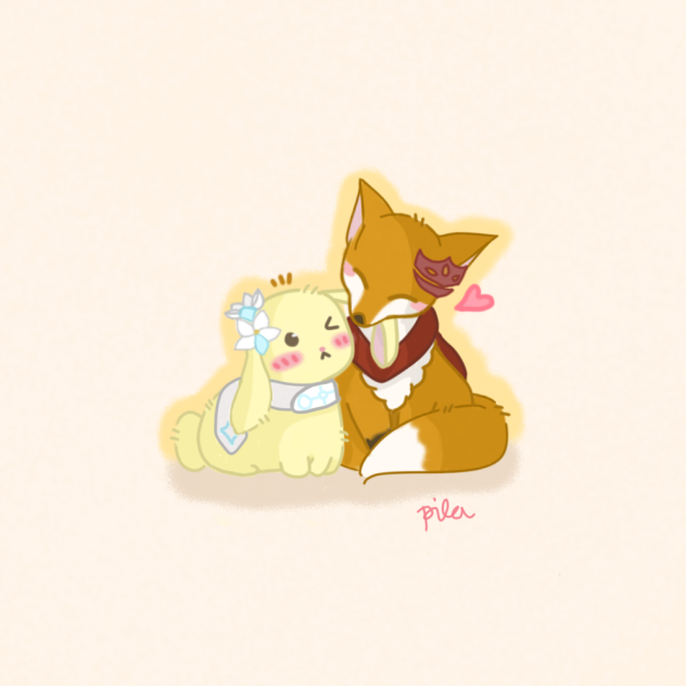 Bunny Lumine and Fox Childe - ibisPaint