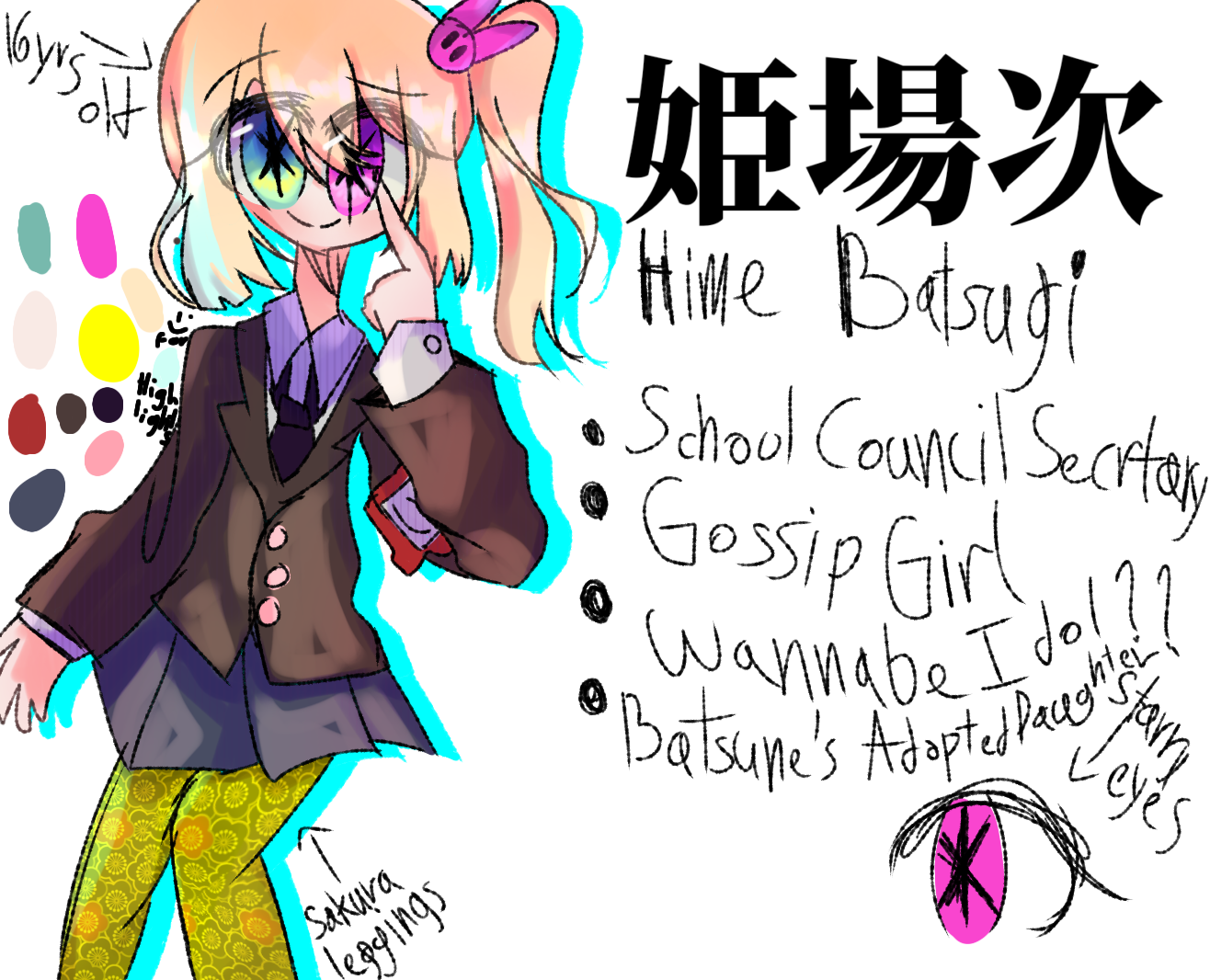 hime character sheet - ibisPaint
