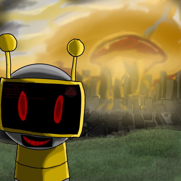 Fun Bot joins Skynet - ibisPaint