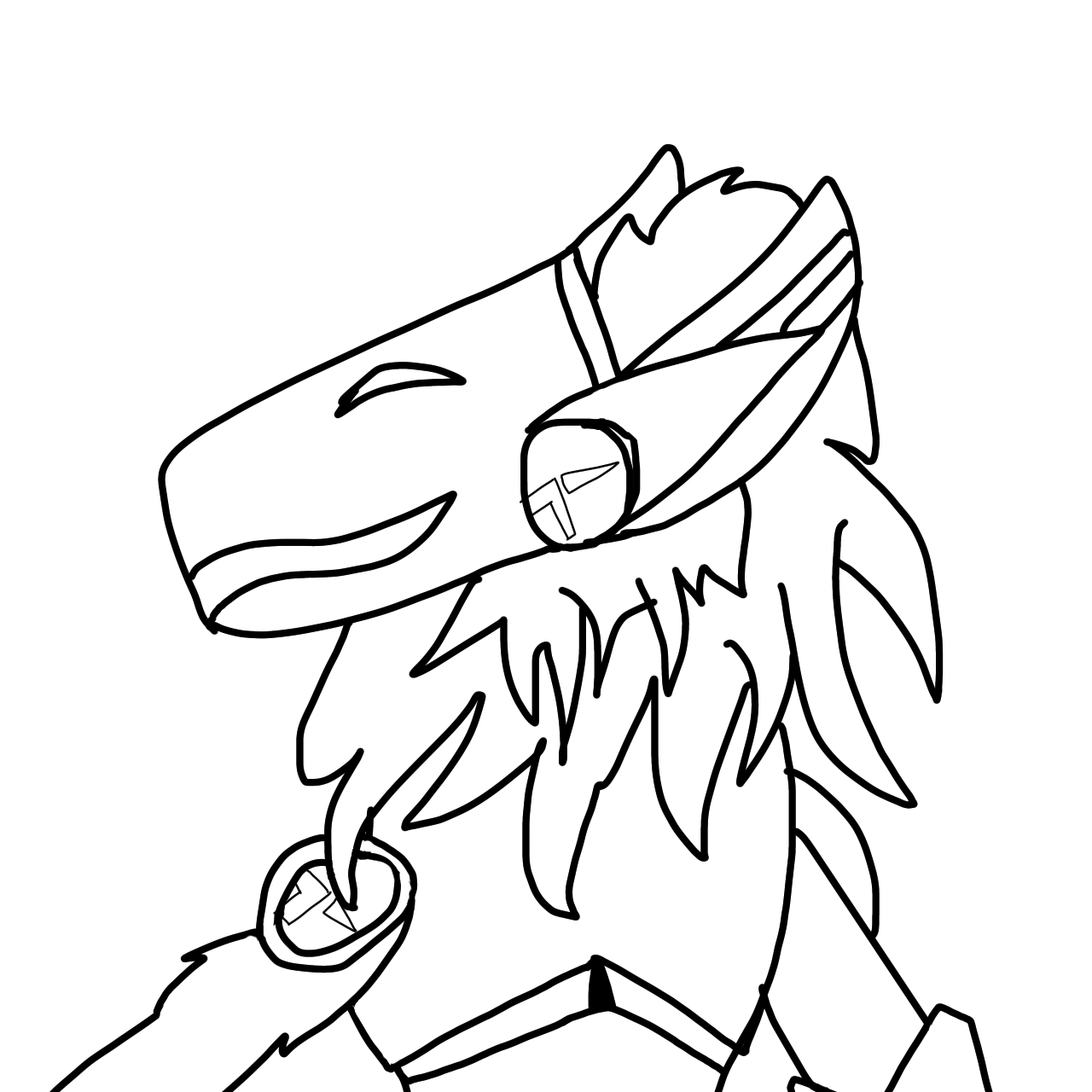 Protogen Coloring Page - ibisPaint