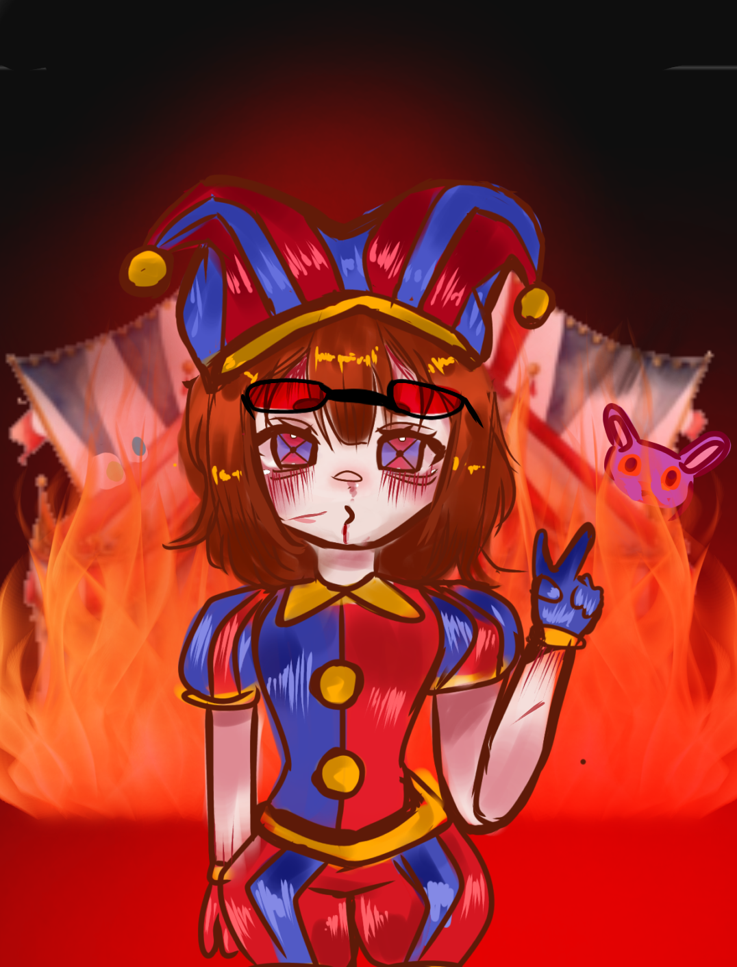 pomni mission complete ,😈🩸 - ibisPaint