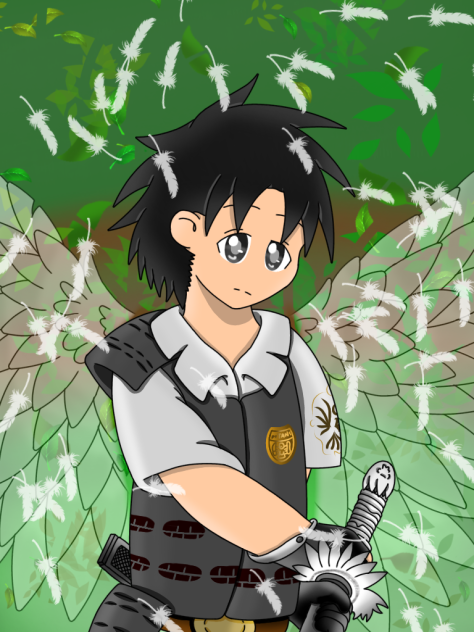 Indra BrightDove, Pigeon Samurai Cop - ibisPaint