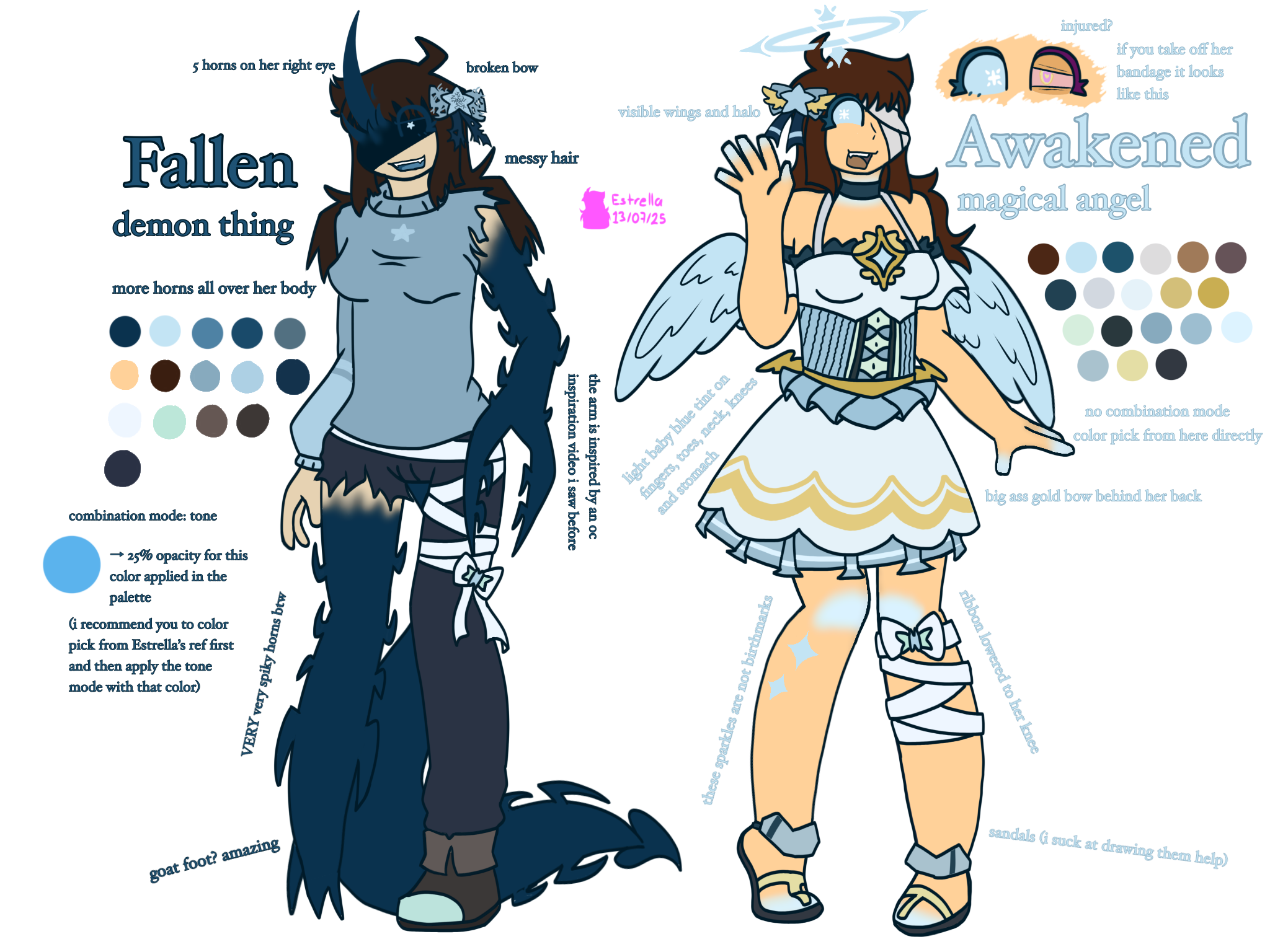 Fallen and Awakened refs - ibisPaint