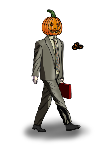 Dwight schrute with pumpkin head - ibisPaint