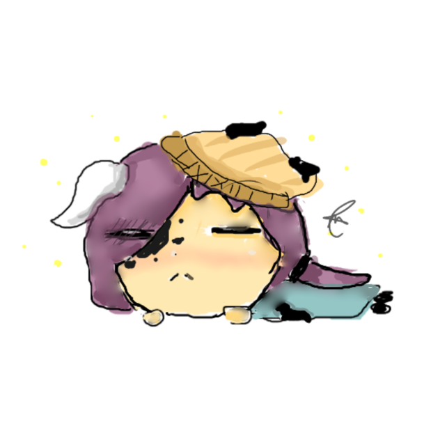 Sleeping cute girl - ibisPaint