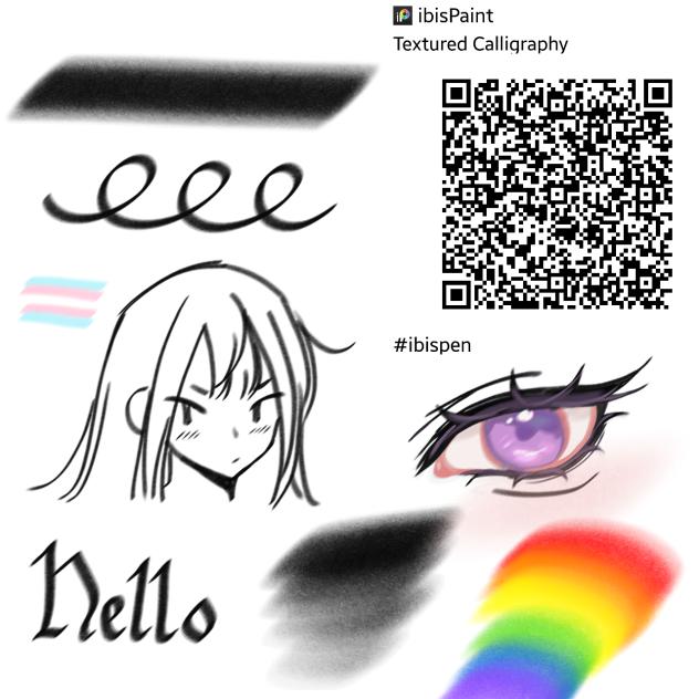 Textured Calligraphy brush - ibisPaint