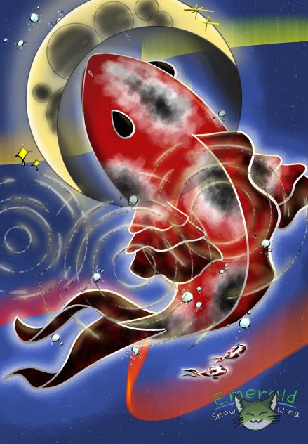Moonlit Koi - ibisPaint