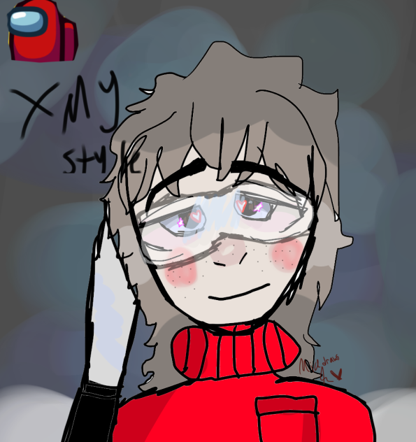 Red x human style (Among Us) - ibisPaint