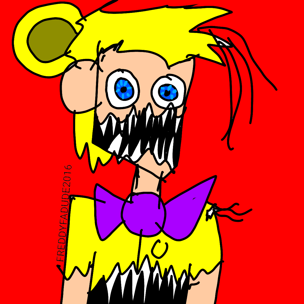 human nightmare fredbear speedpaint - ibisPaint