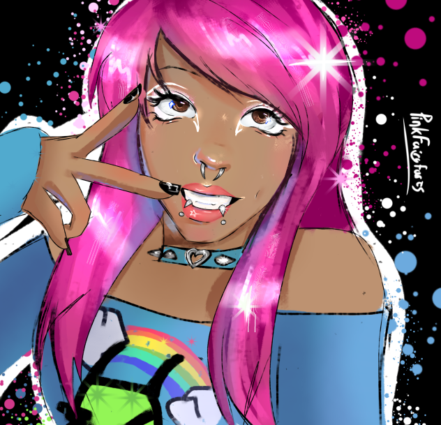 pretty rave girl - ibisPaint