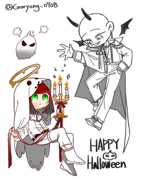 ghoust and demon collab - ibisPaint