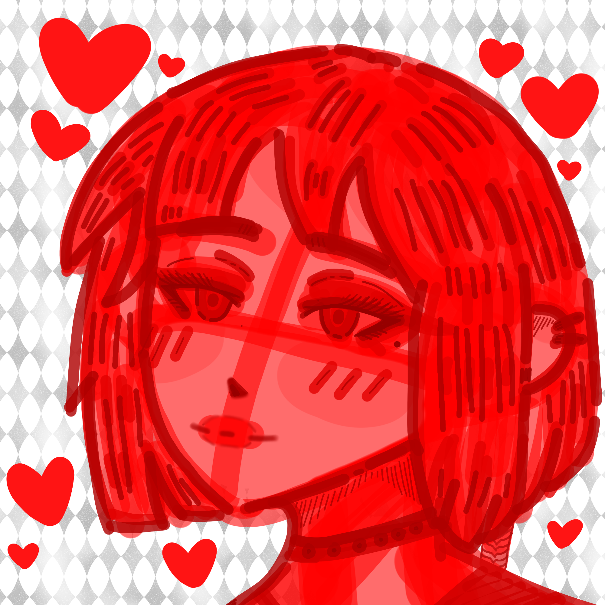 red heart girl - ibisPaint