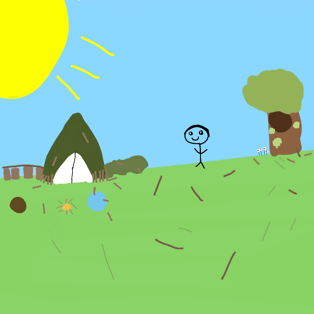 a boy camping🤗🤗🏕 - ibisPaint