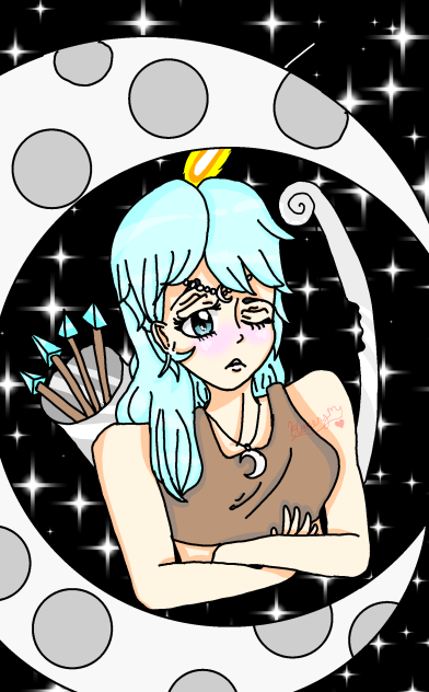 Artemis the goddess of moon and hunting - ibisPaint