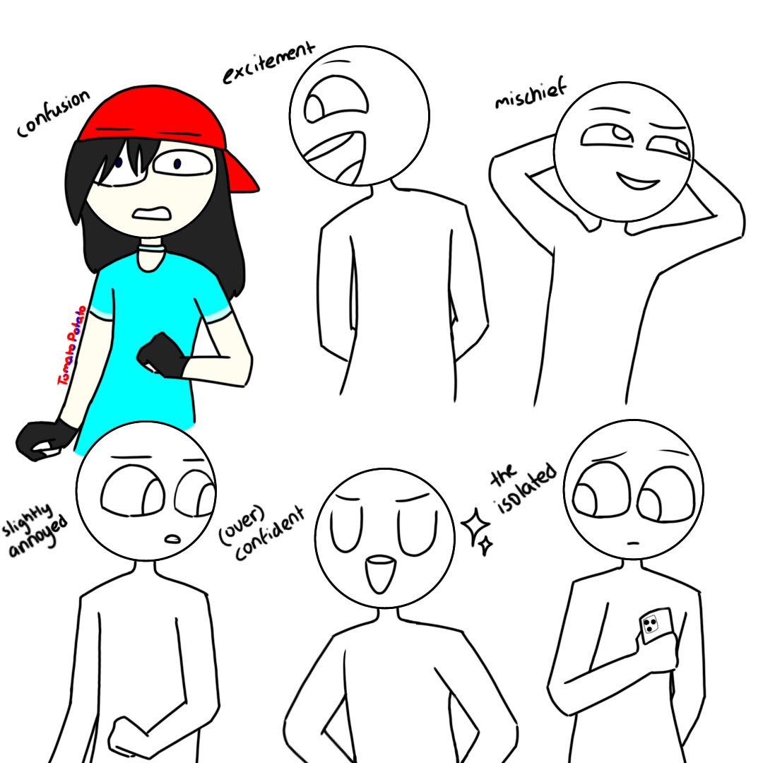 Facial expressions collab - ibisPaint