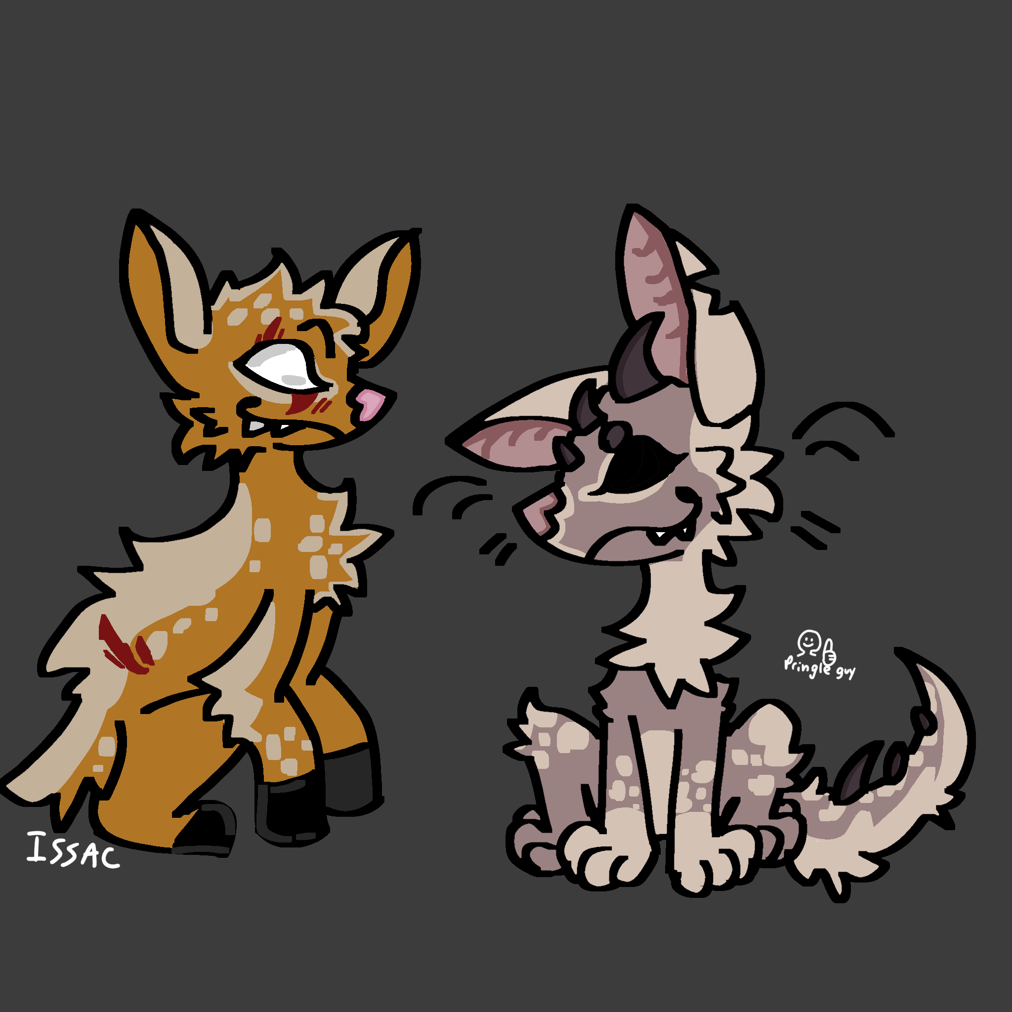 Drew my freinds as Cryptids - ibisPaint