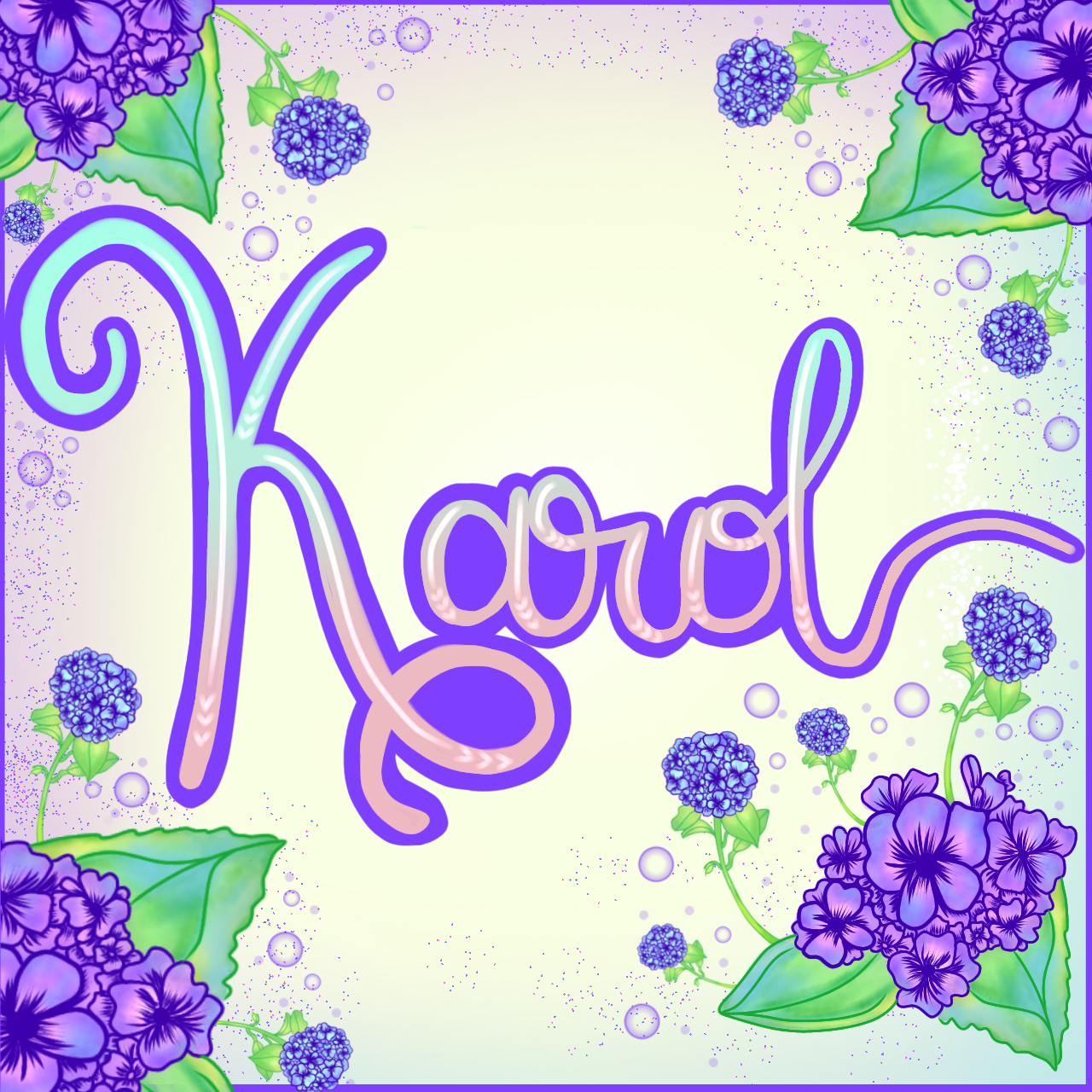 Lettering Karol💜🩵💜 - ibisPaint