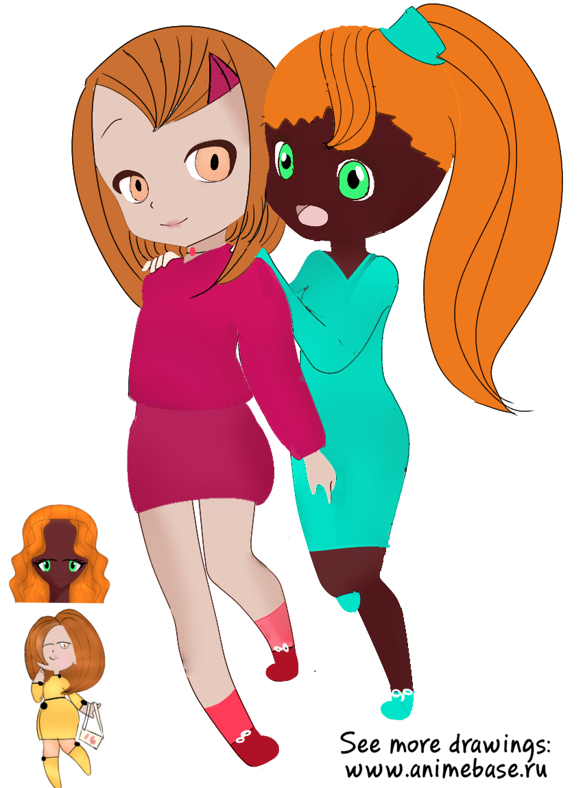 Bella and Nicole as kids - ibisPaint