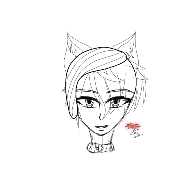 Unfinished edit of my boyfriend's OC - ibisPaint