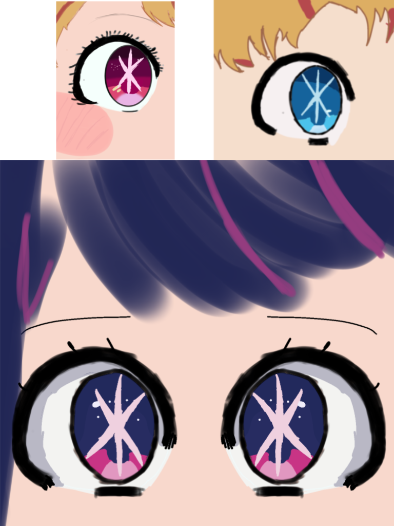 Ai, Ruby, and Aquas eyes - ibisPaint