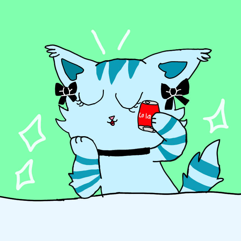 Chelsea holding a cola - ibisPaint